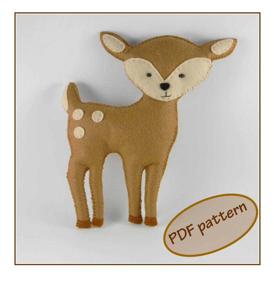 Woodland Animals PDF Pattern Felt Hand Sewing Fox Raccon Deer - Etsy