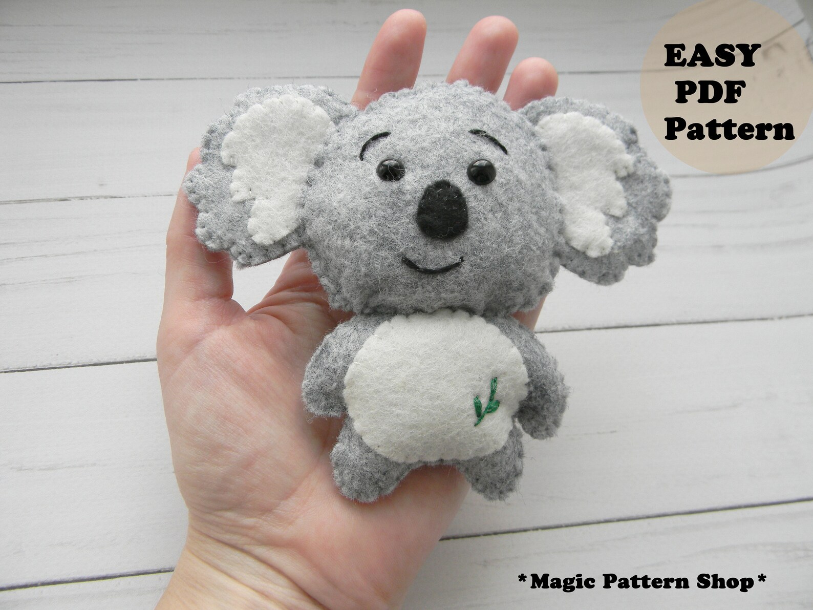 Koala Felt PDF Pattern Felt Koala Ornament Pattern Koala Bear - Etsy