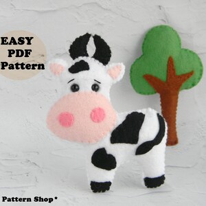 Farm Animal Sewing Pattern PDF Felt Stuffed Barnyard Animal Pattern ...