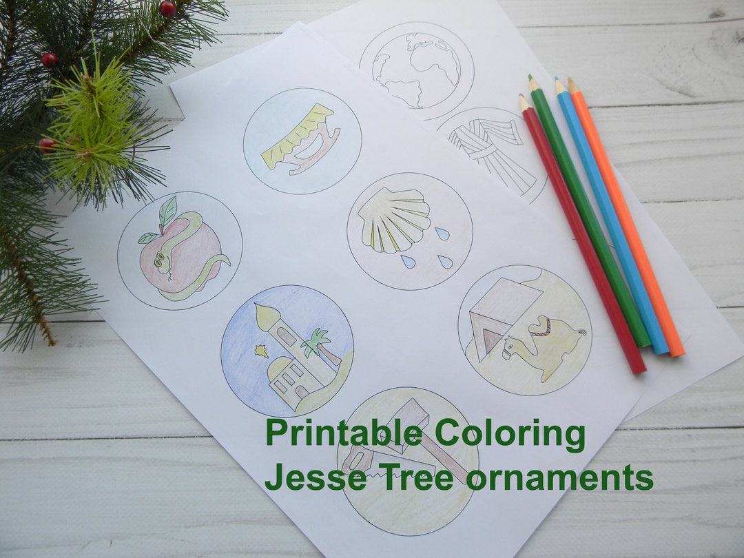 Printable Jesse Tree Ornaments Children's Jesse Tree Ornament Coloring ...