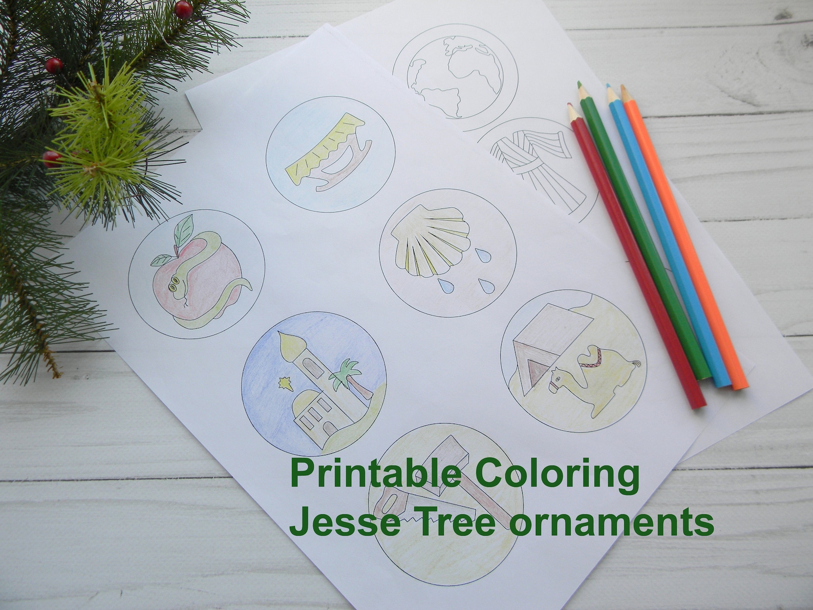Printable Jesse Tree Ornaments Children's Jesse Tree - Etsy