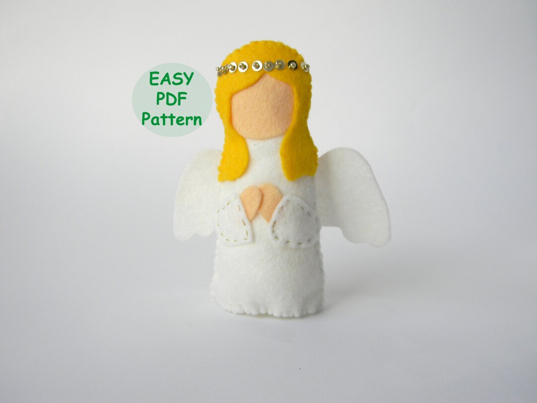 PDF Pattern Felt Angel Hand Stitched Angel Doll Christmas Angel ...