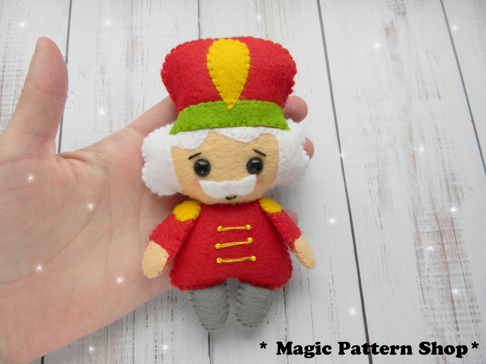 Soldier felt pattern Christmas ornament felt pdf pattern | Etsy