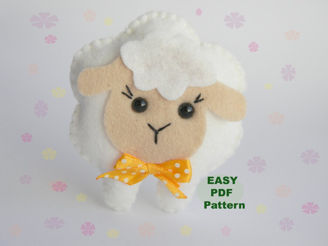 PDF Felt Sheep Pattern Sewing Pattern Cute Lamb Toy Farm Animals Easter ...