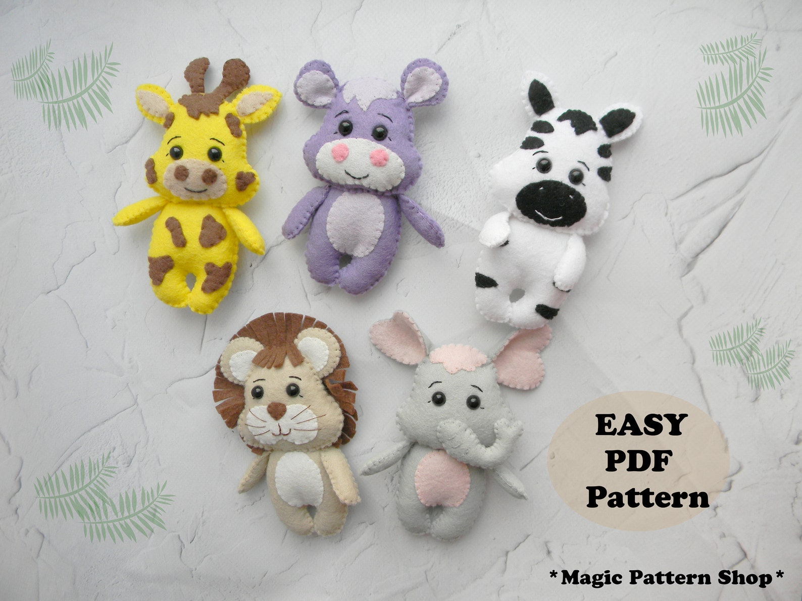 Giraffe PDF Pattern Felt Giraffe Ornament Sewing Pattern - Etsy