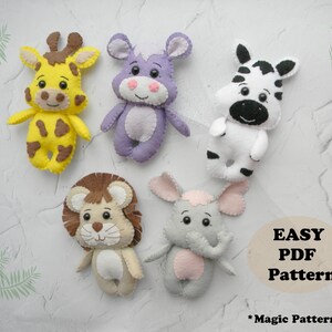 Giraffe PDF Pattern Felt Giraffe Ornament Sewing Pattern Jungle Safari ...