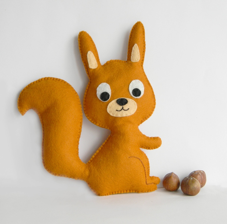 Squirrel Easy PDF Pattern Felt Squirrel Pattern Hand Sewing - Etsy