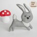 Felt Bunny PDF Pattern Easy Hand Sewing Bunny Pattern Woodland Animals ...