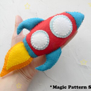 Rocket Pattern PDF Felt Rocket Ornament Pattern Spaceship Felt Pattern ...