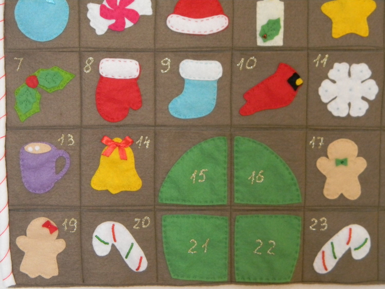 Gingerbread House Advent Calendar Patternchristmas Advent - Etsy