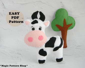 Felt Cow Pattern | Etsy