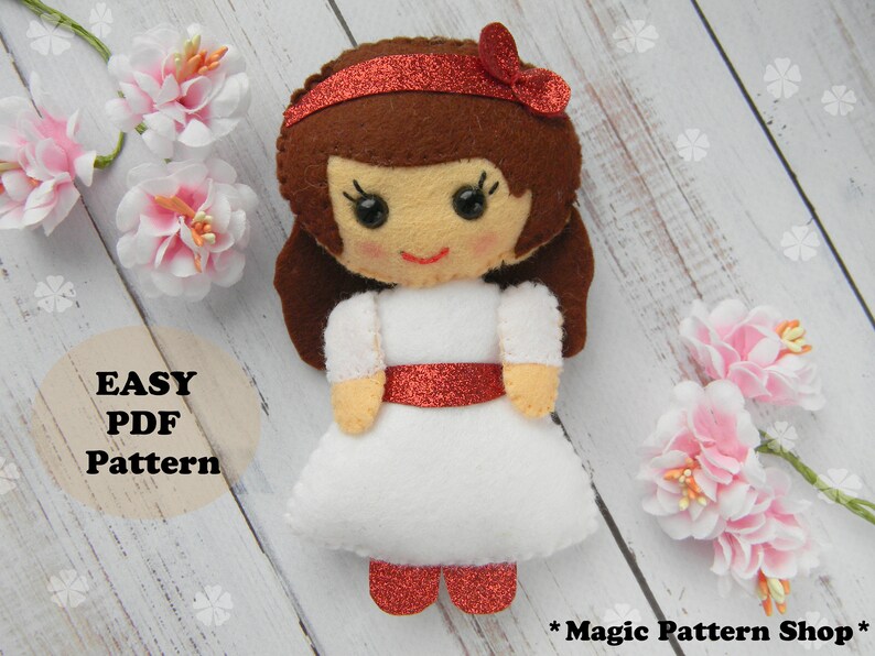 Doll Felt Pattern Girl Doll Sewing Pattern PDF Pocket Doll PDF - Etsy