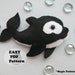 Sea Creatures PDF Pattern Felt Sewing Shark Whale Dolphin - Etsy