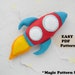 Space Baby Mobile Pattern PDF Felt Planet Mobile Rocketship - Etsy