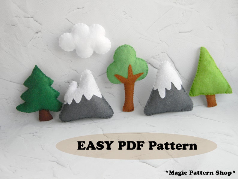 Fox Baby Mobile Pattern woodland mobile PDF pattern Felt fox | Etsy