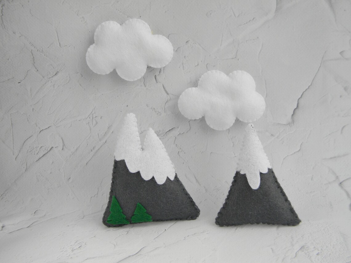 Mountain Baby Mobile Pattern Felt bear moose mobile PDF | Etsy