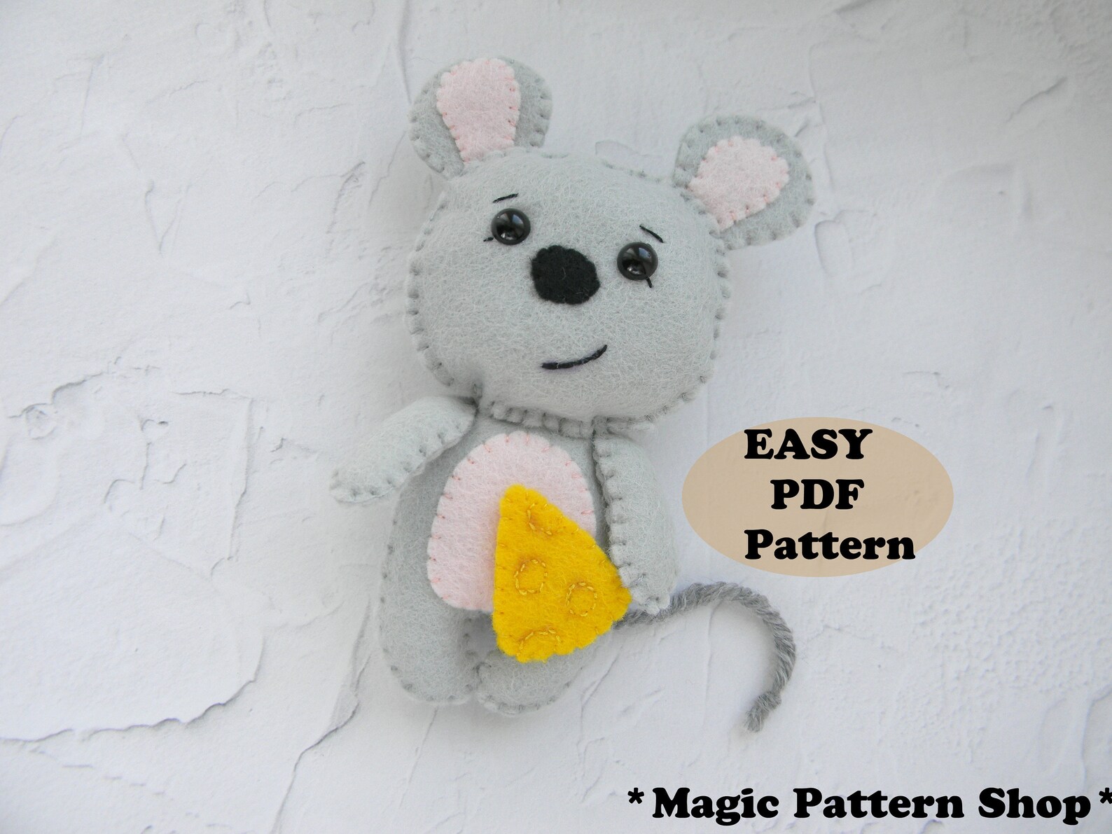 Felt Mouse Sewing Pattern: DIY Nursery Mobile Ornament (PDF Pattern) - Etsy
