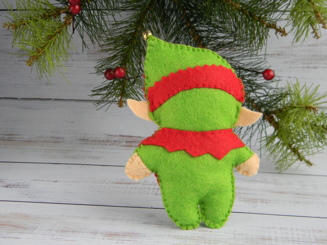 Easy DIY Elf With Face Mask Christmas Pattern PDF Felt Elf | Etsy