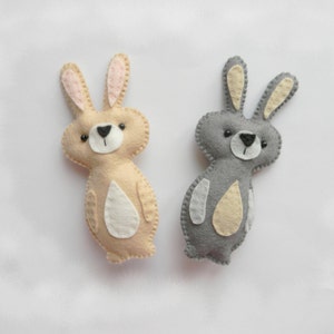 PDF Pattern - Felt Bunny Pattern - Felt Bunny Ornament - Easter Bunny ...
