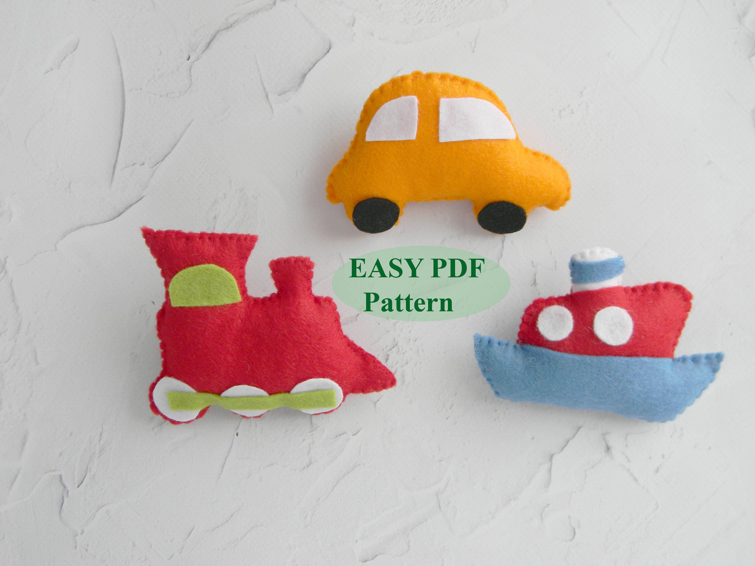 Transportation Mobile Pattern Baby Mobile Pattern Felt Sewing | Etsy