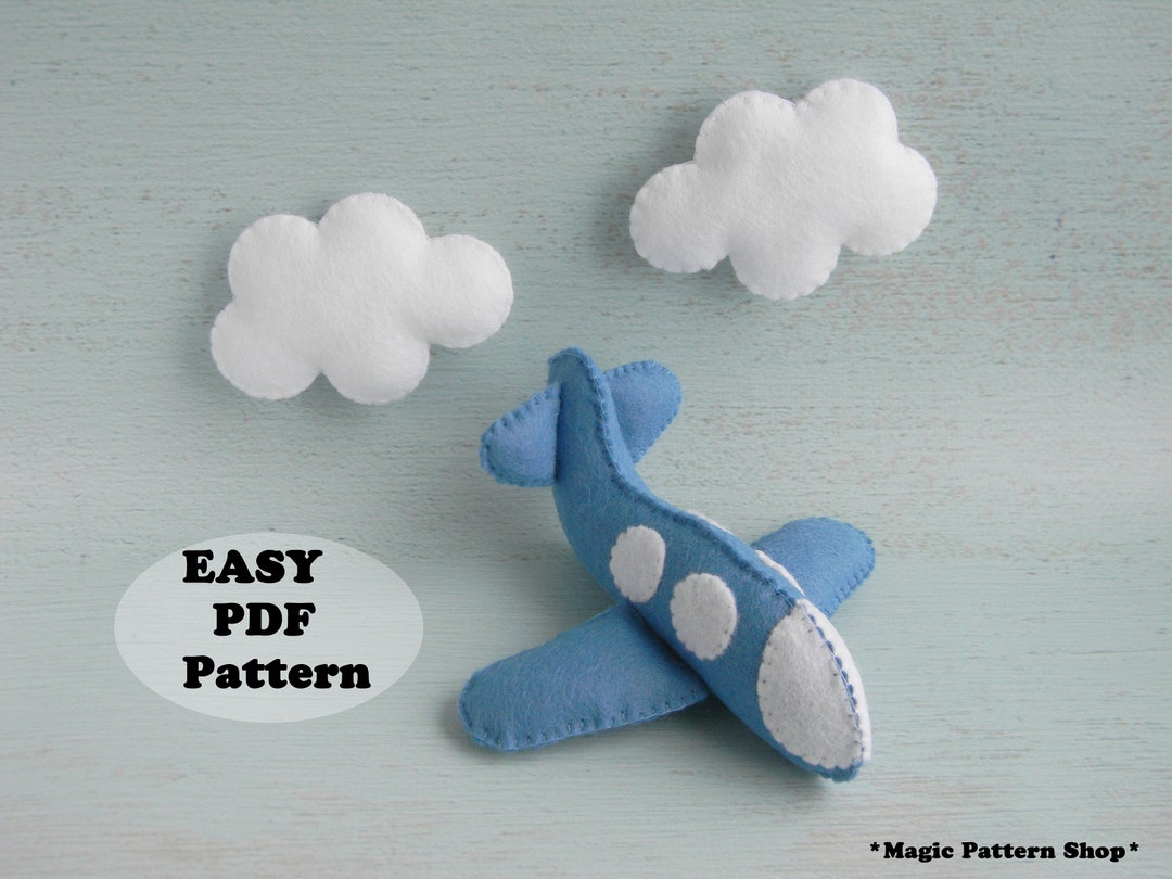 Felt Airplane Sewing Pattern: DIY Nursery Mobile Decor (PDF Pattern) - Etsy