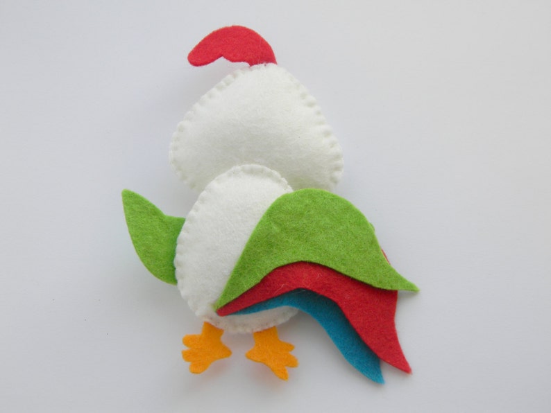 PDF Pattern Rooster Ornament Kawaii Softie Sewing Pattern | Etsy