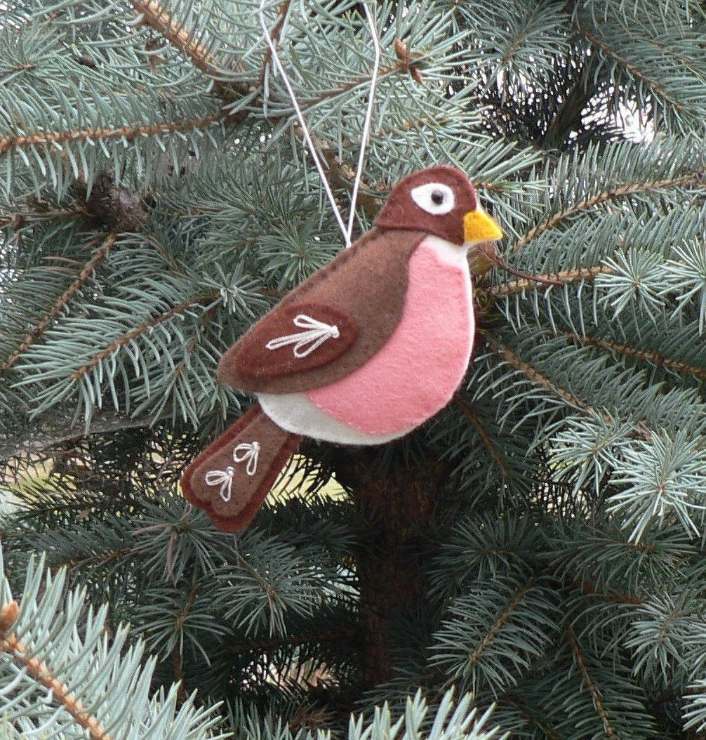 Christmas Robin Easy to Sew Felt PDF Pattern Sewing PDF - Etsy