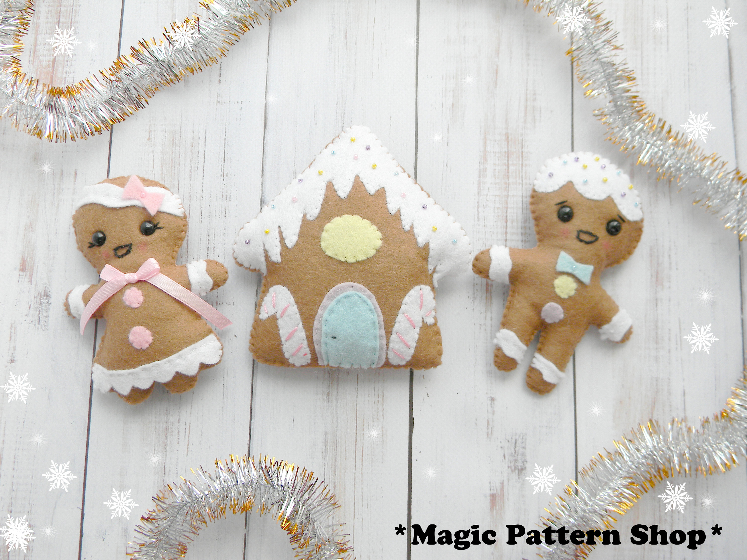 Gingerbread man with Face Mask pdf pattern Gingerbread girl | Etsy