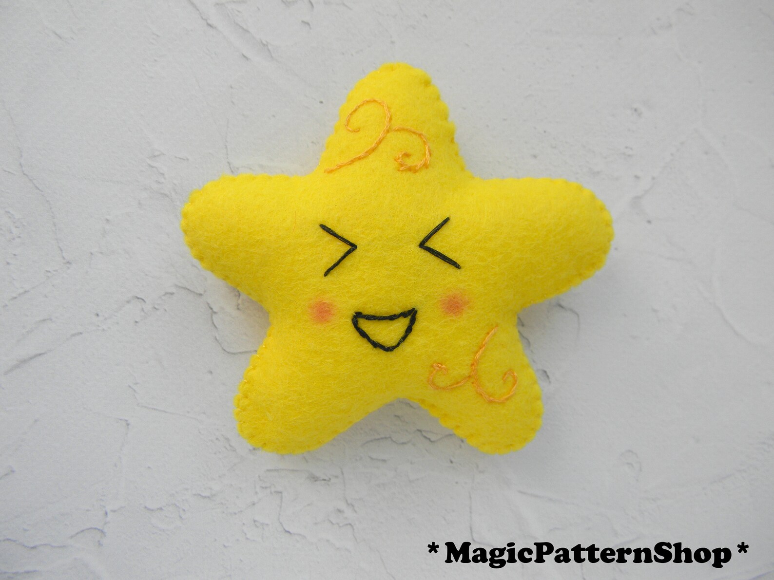 Star Felt Pattern PDF Felt Star Ornament Pattern Kawaii Sewing Pattern ...