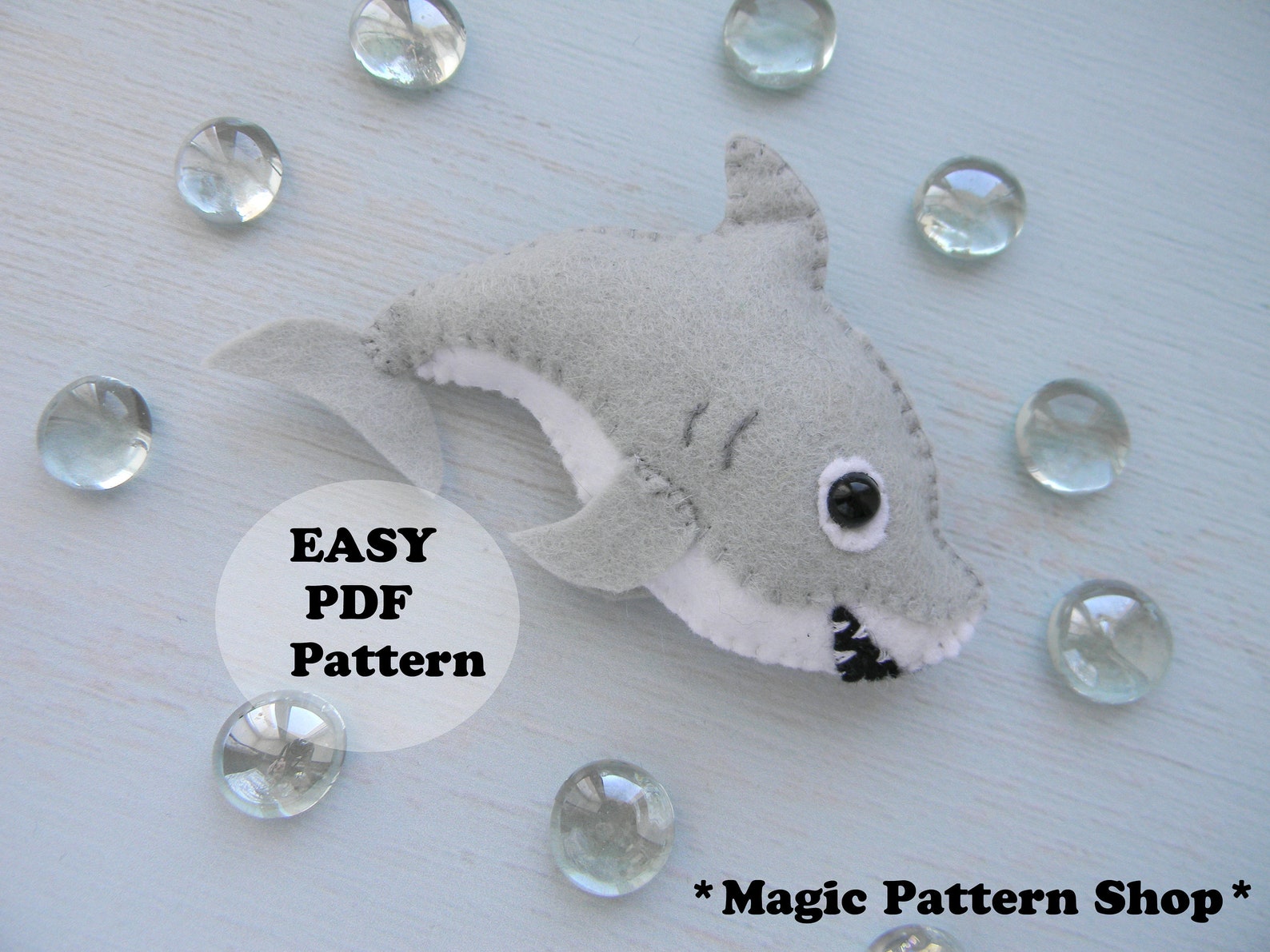 Baby Shark PDF Pattern Felt Sewing Shark PDF Tutorial Baby - Etsy Canada
