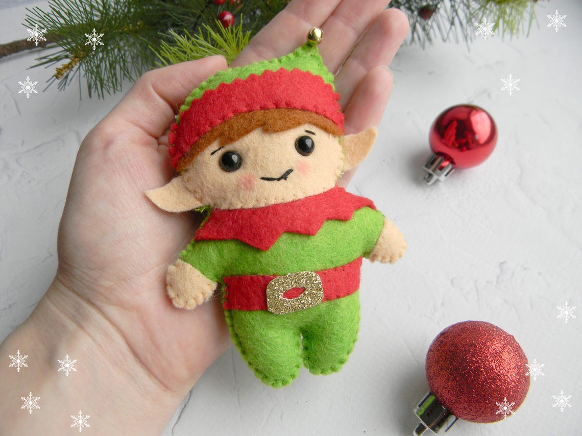 Easy DIY Elf With Face Mask Christmas Pattern PDF Felt Elf | Etsy