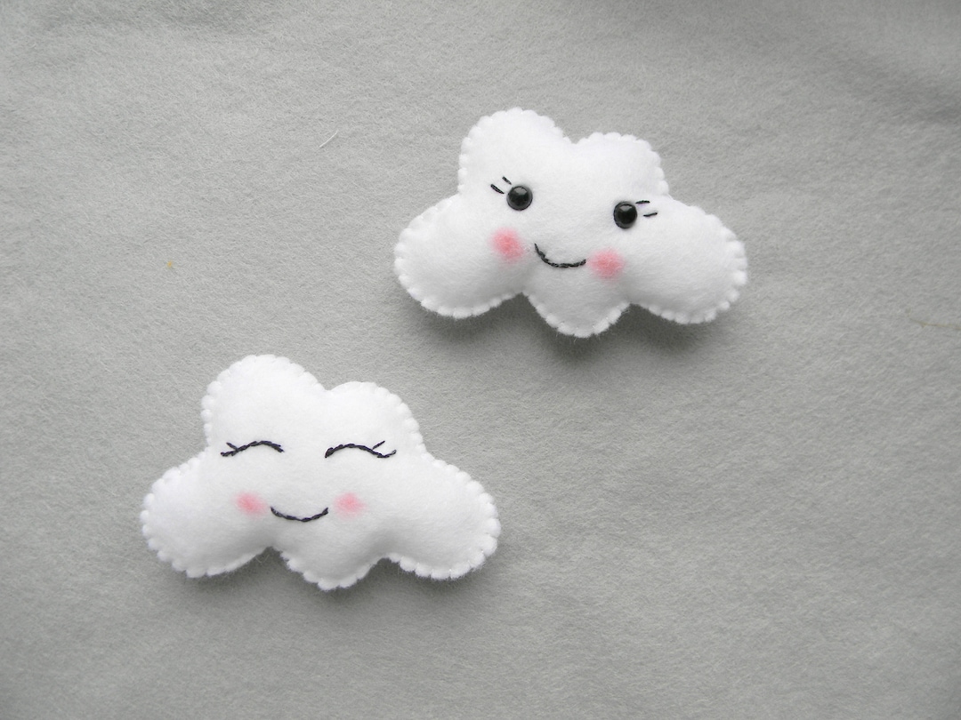PDF Felt Clouds Ornament Pattern Cloud PDF Sewing Pattern Kawaii Cloud ...