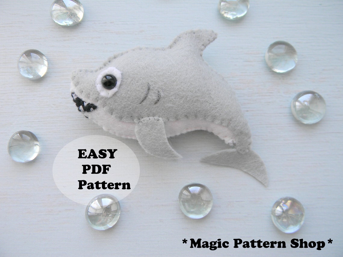 Baby Shark PDF Pattern Felt Sewing Shark PDF Tutorial Baby - Etsy Canada