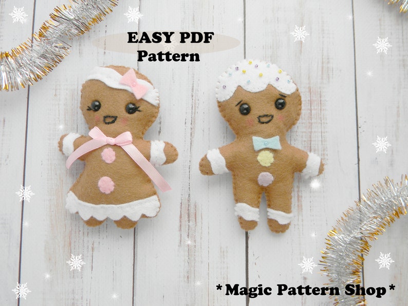 Gingerbread Man With Face Mask Pdf Pattern Gingerbread Girl - Etsy