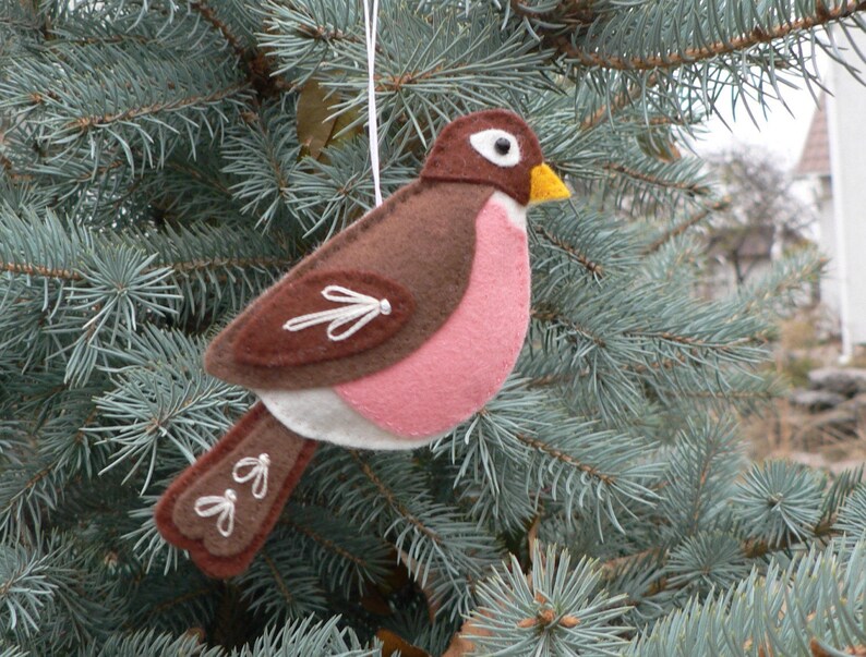 Christmas Robin Easy to Sew Felt PDF Pattern Sewing PDF - Etsy