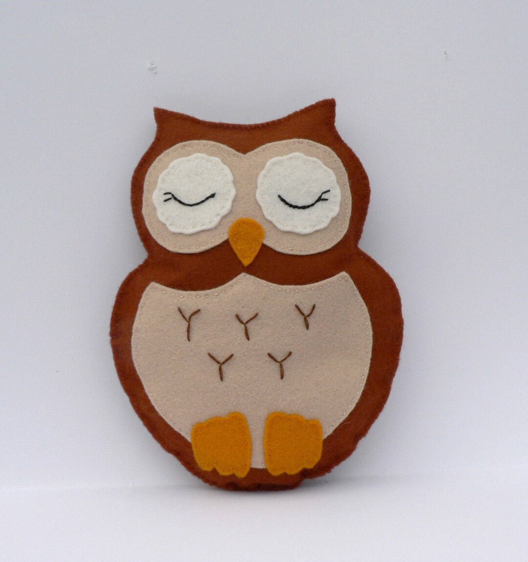 Owl Easy to Sew Felt PDF Pattern Felt Hand Sewing Owl Plushie Pattern ...