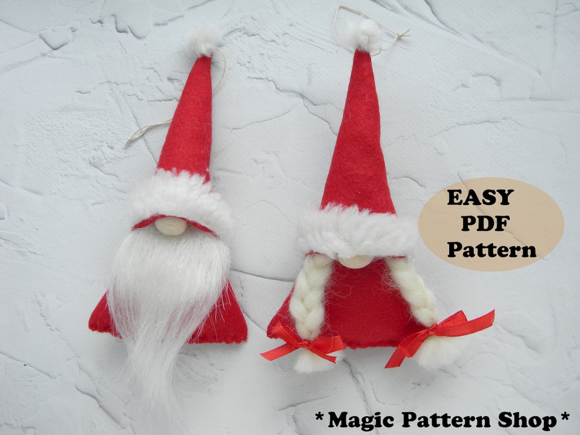 Santa Claus gnome pdf pattern Christmas Gnome pattern | Etsy