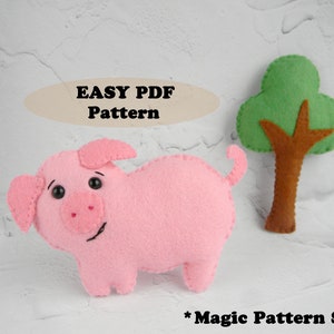 Farm Animal Sewing Pattern PDF Felt Stuffed Barnyard Animal Pattern ...