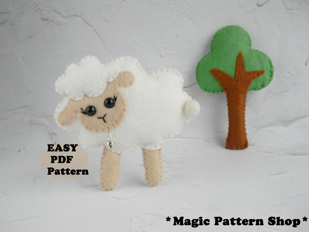 Sheep Felt PDF Pattern Felt Lamb Ornament Pattern Sheep Sewing Pattern ...