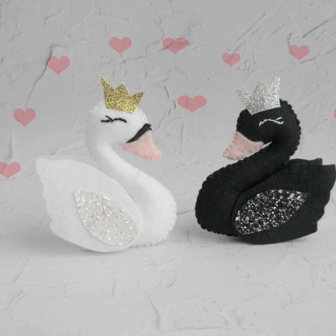 PDF Pattern Felt swan ornament Swan Hand Sewing Pattern Swan | Etsy