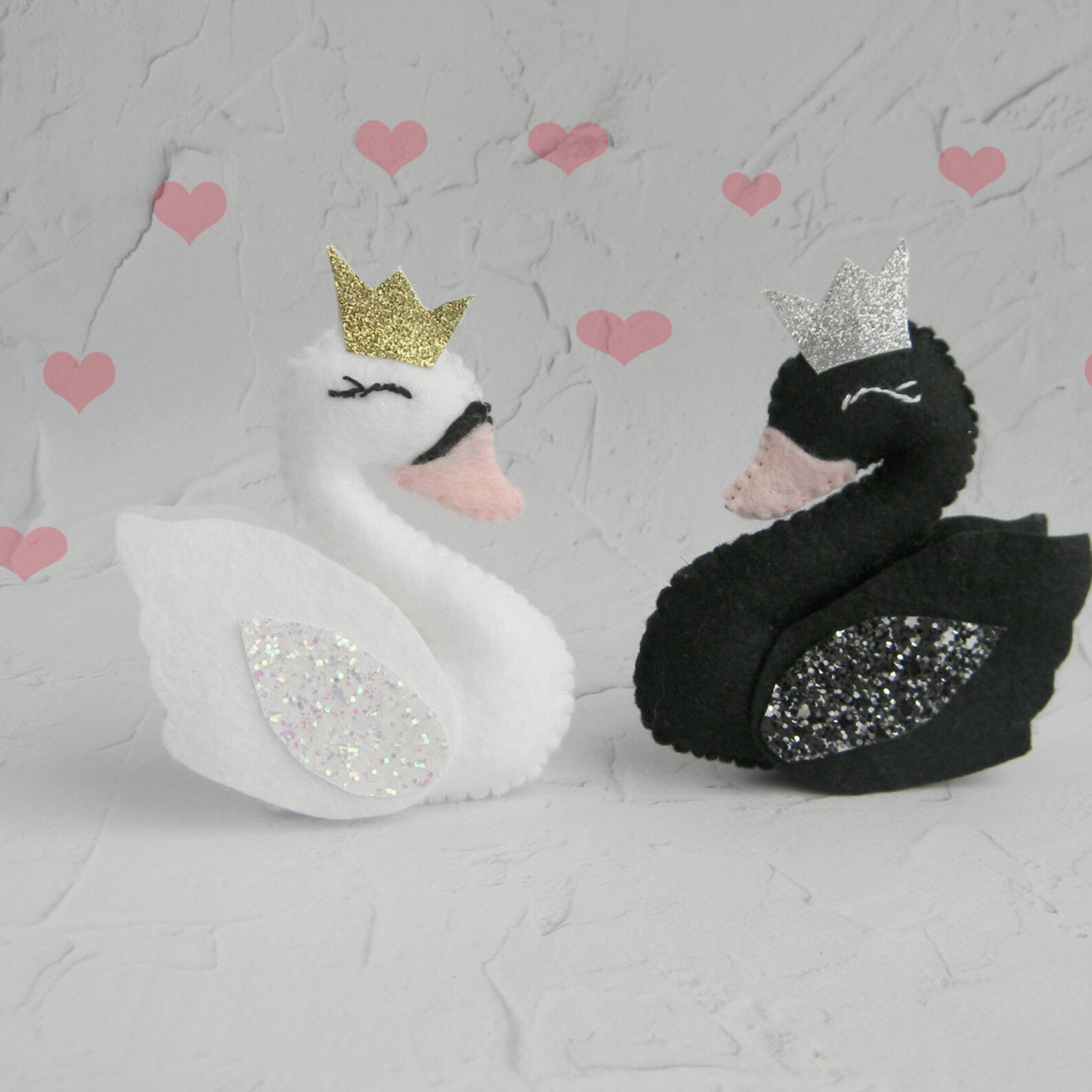 PDF Pattern Felt swan ornament Swan Hand Sewing Pattern Swan | Etsy