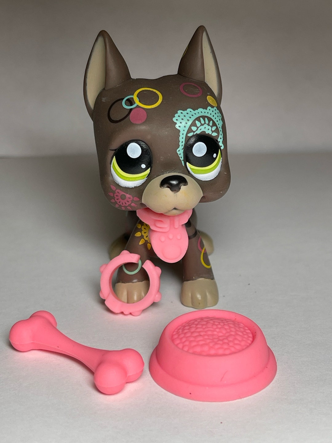 Littlest Pet Shop 4-pcs 2collars 1bowl & 1bone Accessories for Your LPS ...