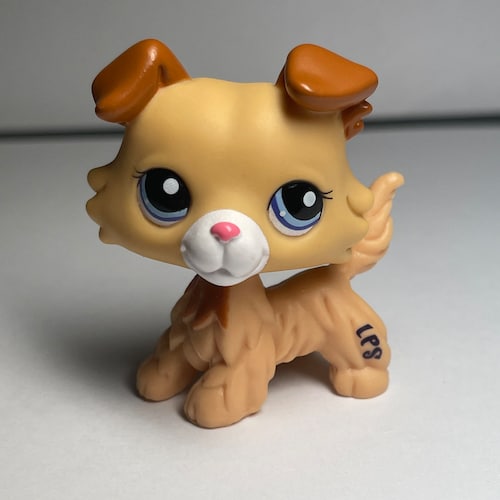 LPS Littlest Pet Shop Brown /white Collie Hasbro - Etsy