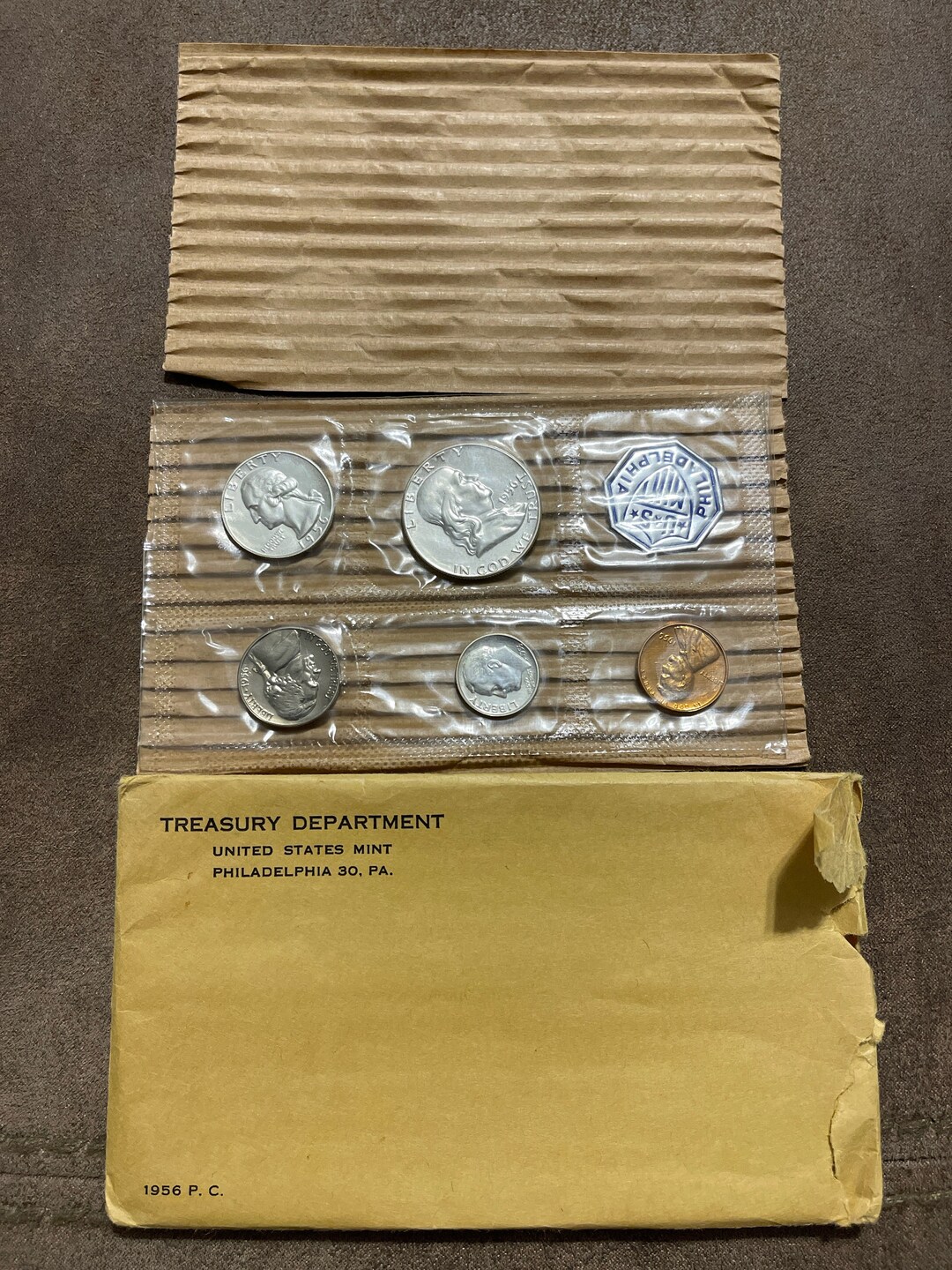 1956 Proof 5-coin Set Uncirculated Opened Envelope - Etsy