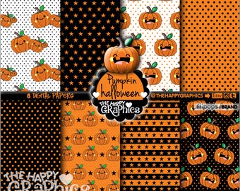 Halloween Digital Paper COMMERCIAL USE Halloween Printable | Etsy