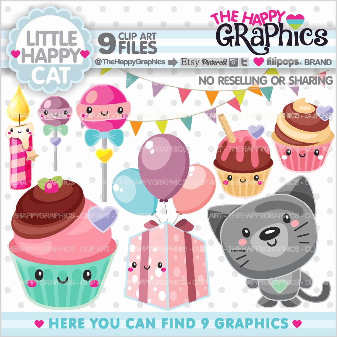 Cat Clipart Cat Graphic COMMERCIAL USE Planner Accessories - Etsy