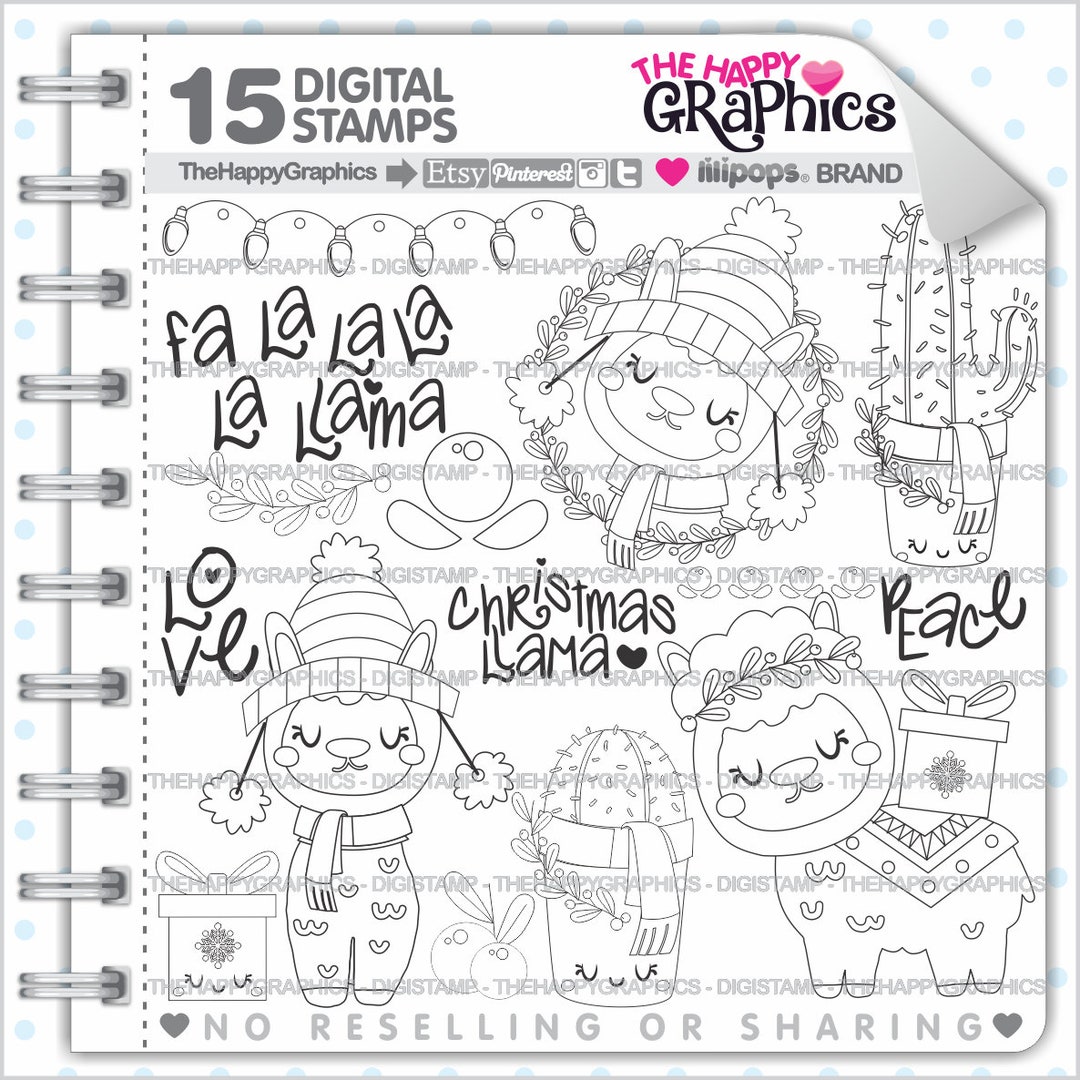 Alpaca Stamp, Commercial Use, Digi Stamp, Digital Image, Alpaca ...