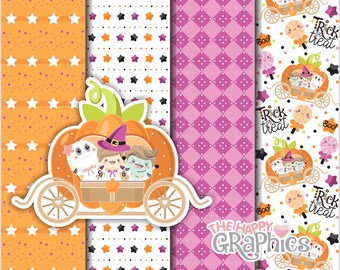 Halloween Digital Paper, Witch Digital Paper, Halloween Decor ...