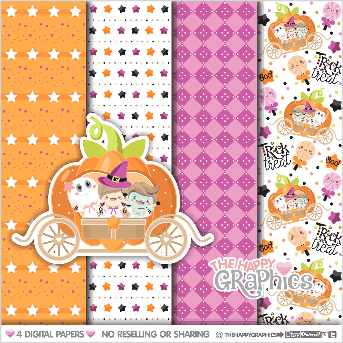 Halloween Digital Paper Witch Digital Paper Halloween Decor - Etsy
