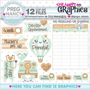 Pregnancy Clipart, Pregnancy Graphics, COMMERCIAL USE, Maternity ...